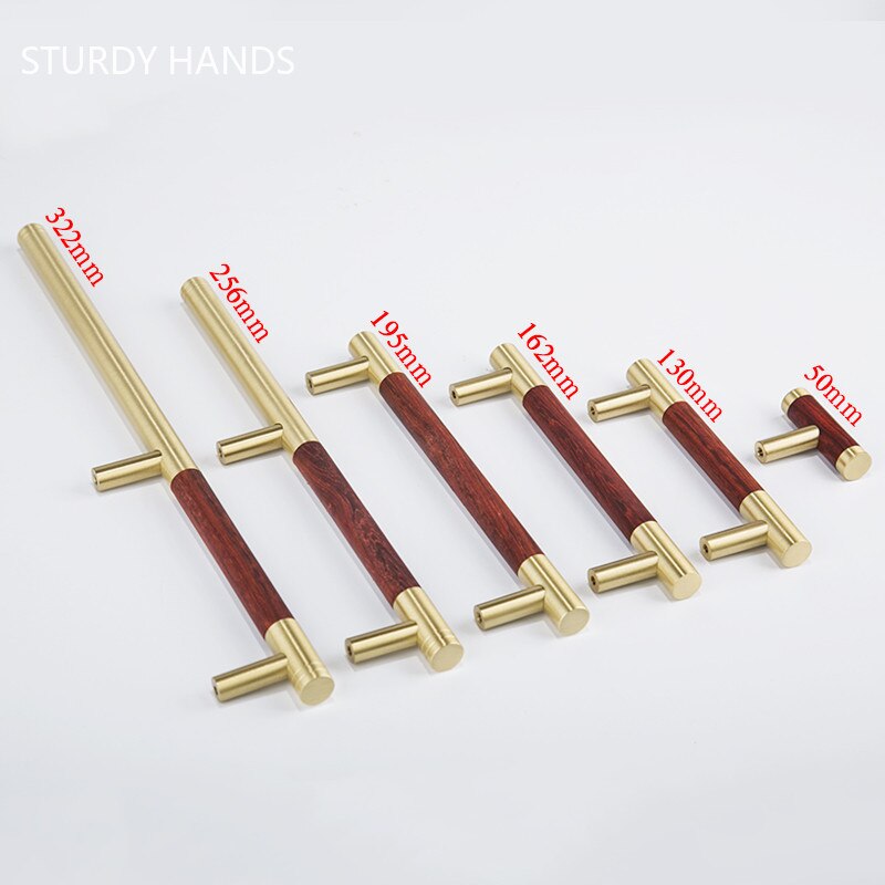 Light Luxury Brass Solid Wood Furniture Handles Cu... – Vicedeal