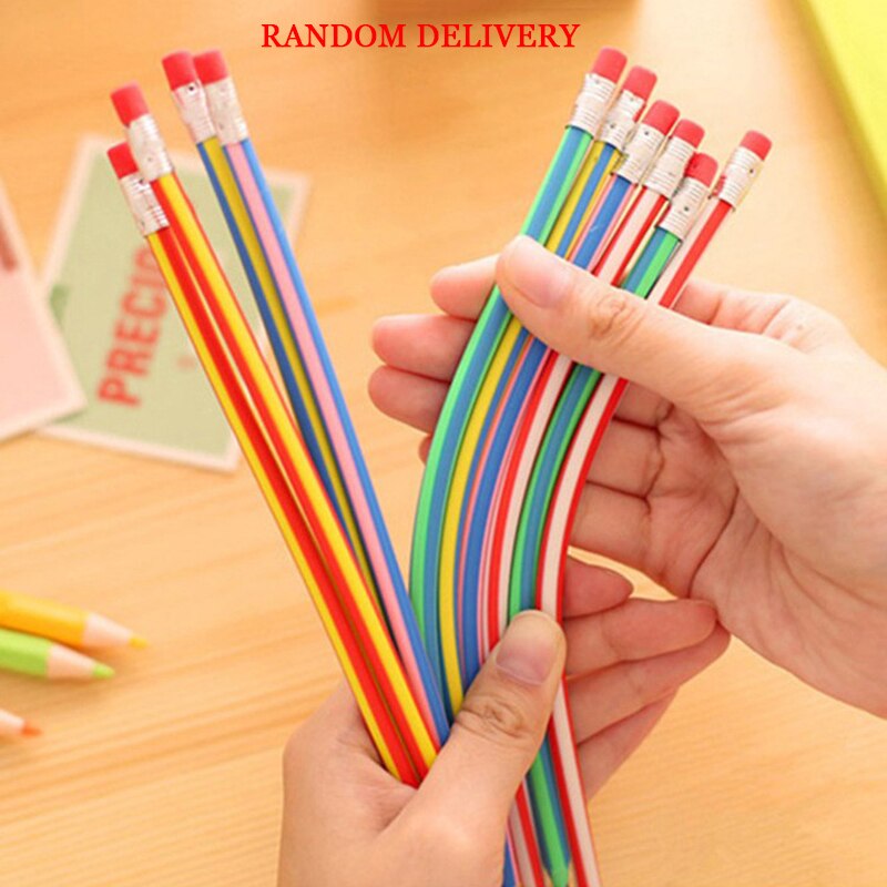 5PC 18cm pencil distortion bending soft pencil for... – Grandado