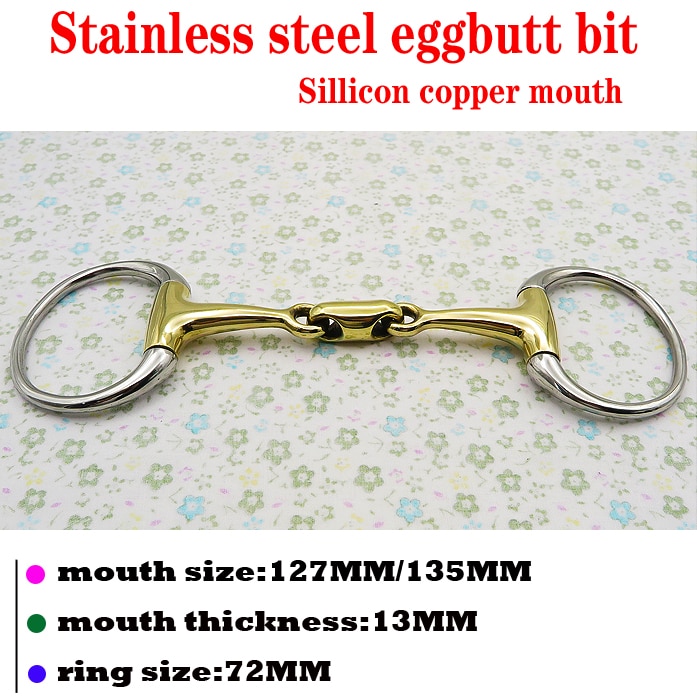 stainless steel eggbutt bit,Sillicon broken mouth ... – Grandado
