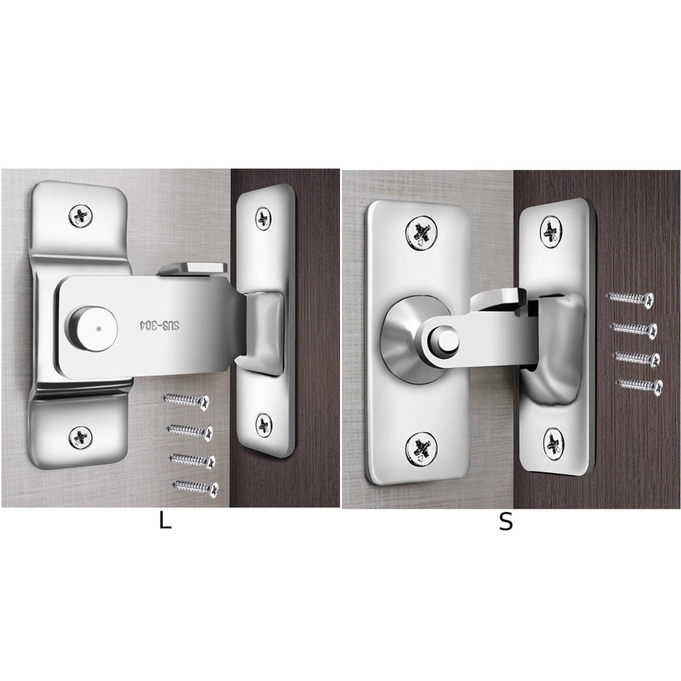 90 degree Hook Lock Right angle Stainless Steel Wi... – Grandado