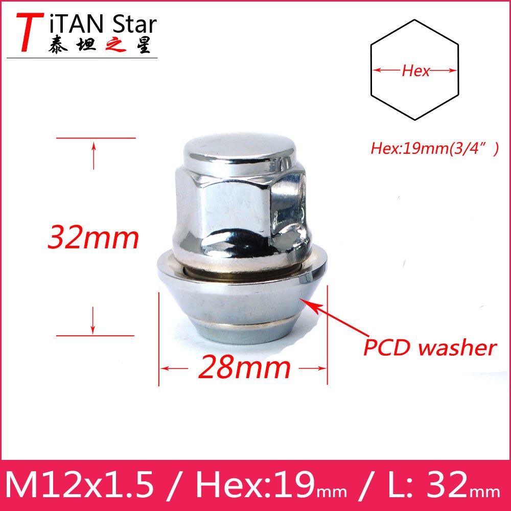 4 Uds M12x1.5 1,5 TiTAN Star OEM Stock fábrica Lla... – Grandado