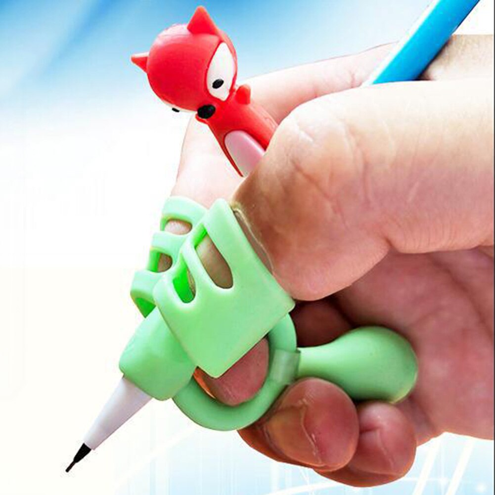4Pcs 2/3 Finger Grip Pencil Holder Sleeve Writing ... – Vicedeal