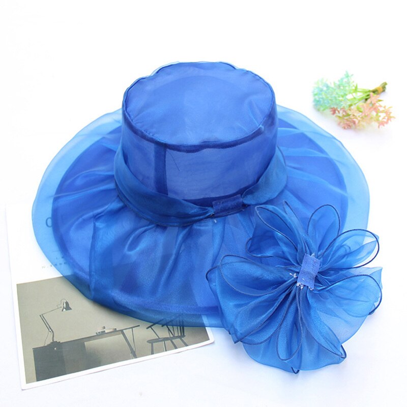Vintage Double Layers Organza Sun Hats for Women F... – Vicedeal