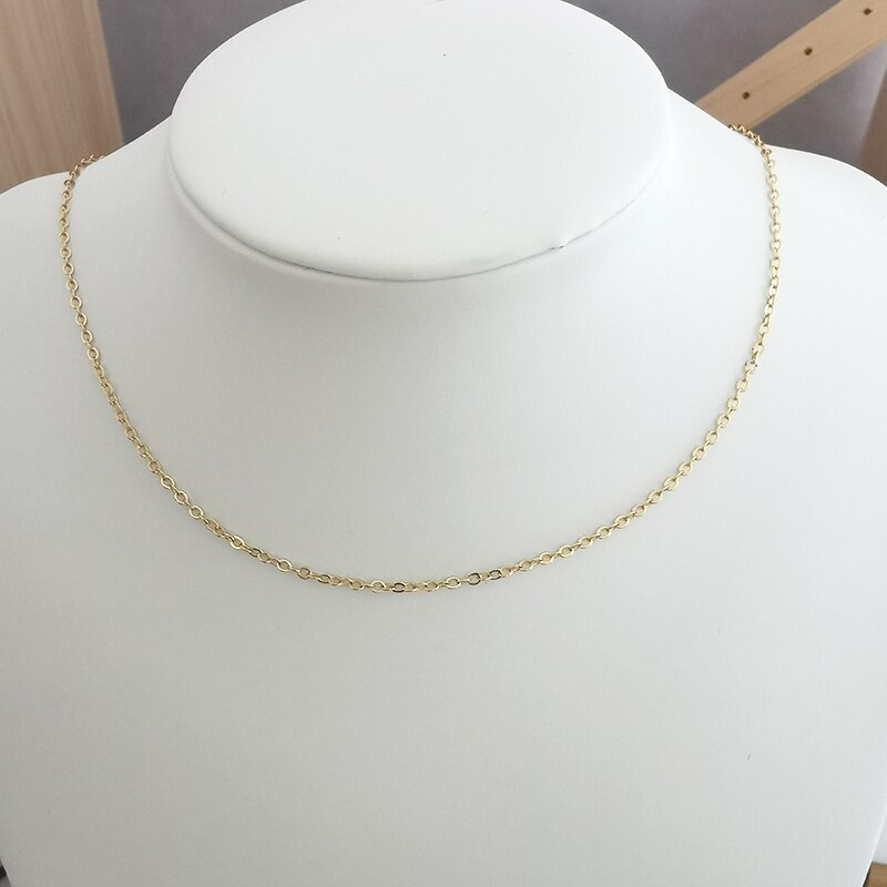 QMHJE Thick 2mm Gold Silver Color DIY Necklace Cha... – Grandado