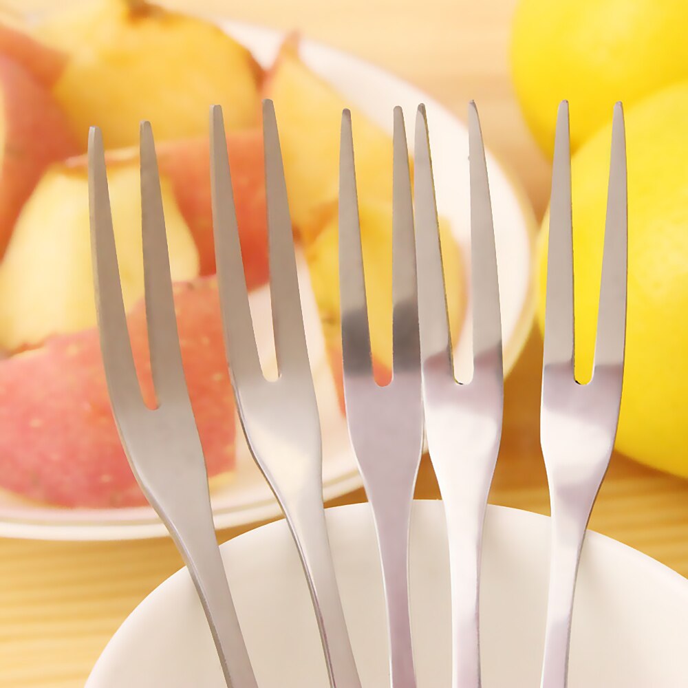 practical Dessert Fork Tasting Fruit Forks Stainle... – Vicedeal