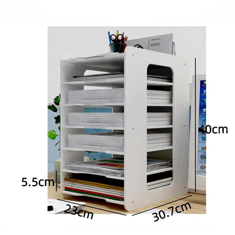 Document Trays White Paper File Holder 6 Layers Do... – Vicedeal