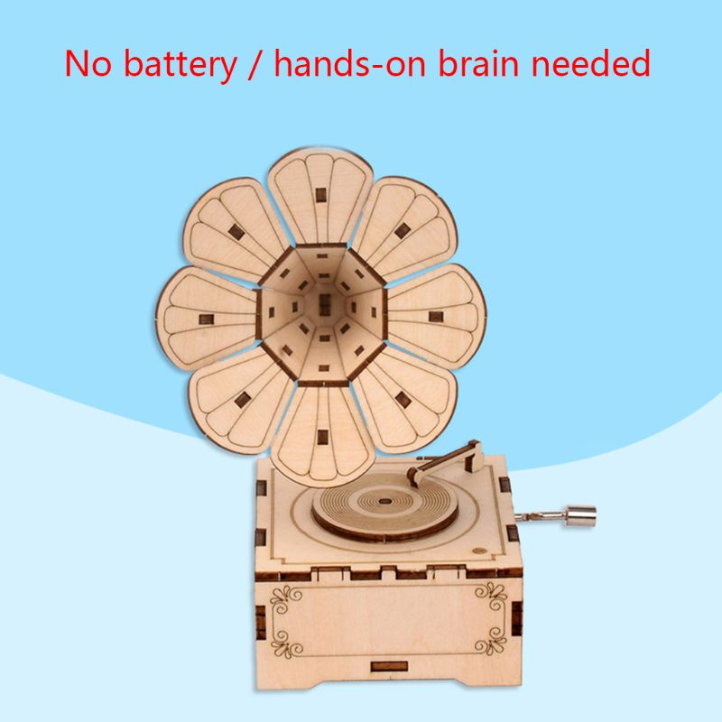 Wooden Puzzle Self-assembly Craft Kits DIY Musical... – Grandado