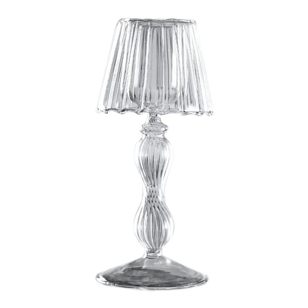 European-style Candle Holder Transparent Glass Tab... – Vicedeal
