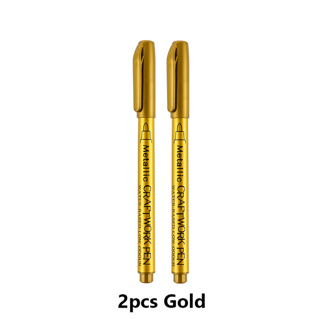 2pcs DIY Metallic Waterproof Permanent Paint Marke... – Grandado