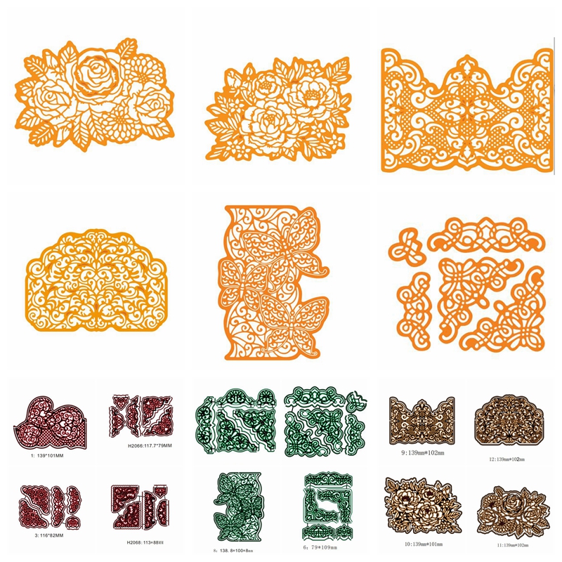 Mixed Lace Edge Border Frame Metal Cutting Dies St... – Grandado