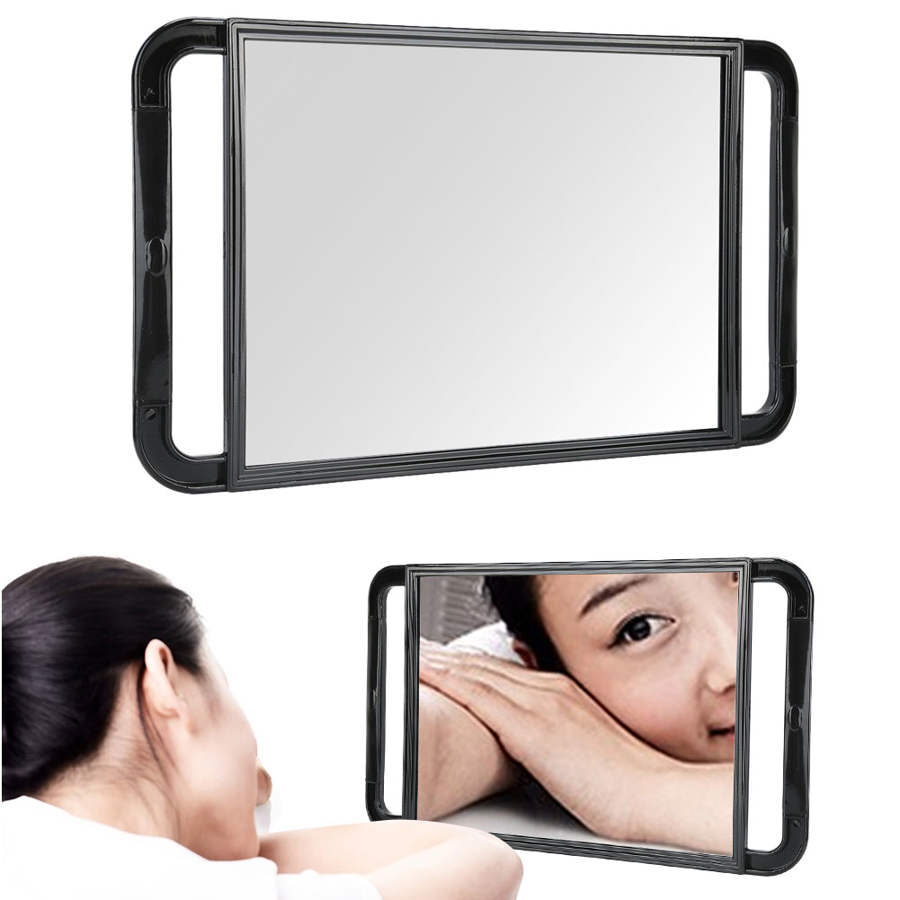 Double Handle Mirror Large Rectangle Makeup Barber... – Grandado