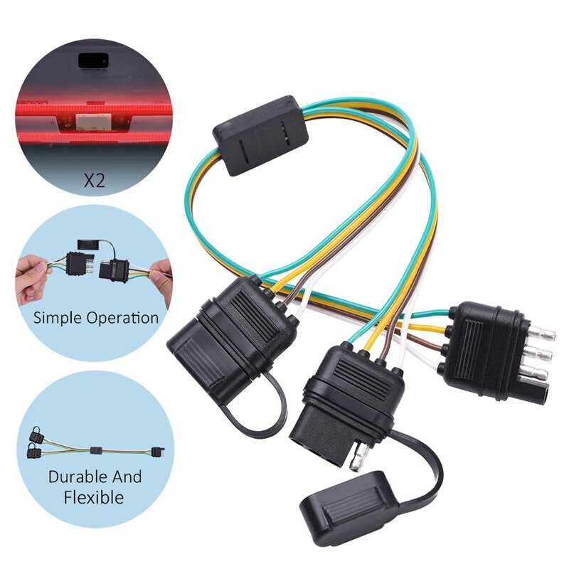 DHBH-Universal 4 Way Flat Y-Splitter Plug and Play... – Grandado