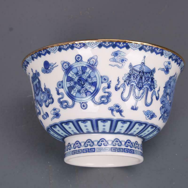 Chinese Jingdezhen Porcelain Blue and White 8 Ausp... – Vicedeal