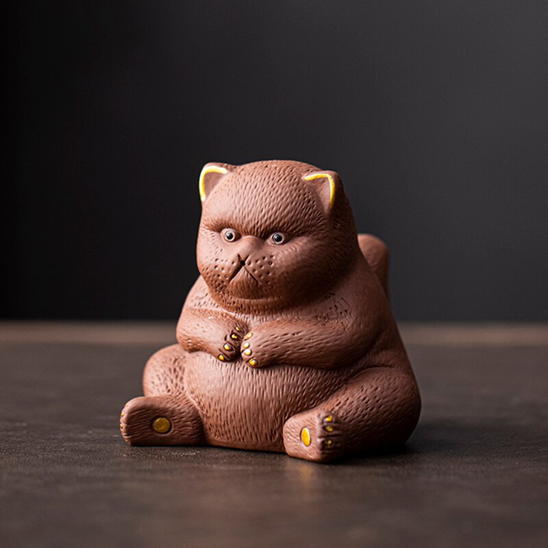 TANGPIN ceramic tea pets cute cat pottery tea acce... – Grandado