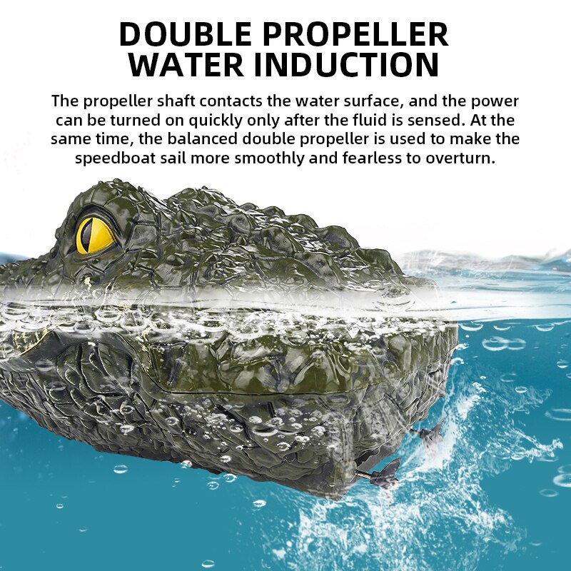 2.4G Electric RC Boat Simulation Crocodiles Head R... – Grandado