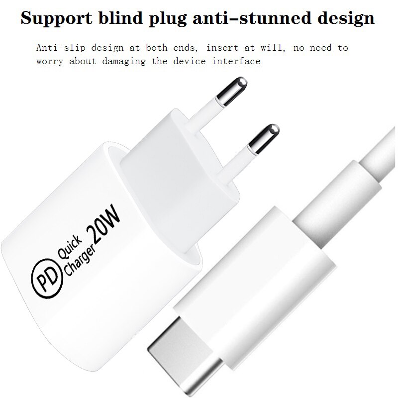 EU/US Plug 20W PD USB C Charger Quick Charge Fast ... – Vicedeal