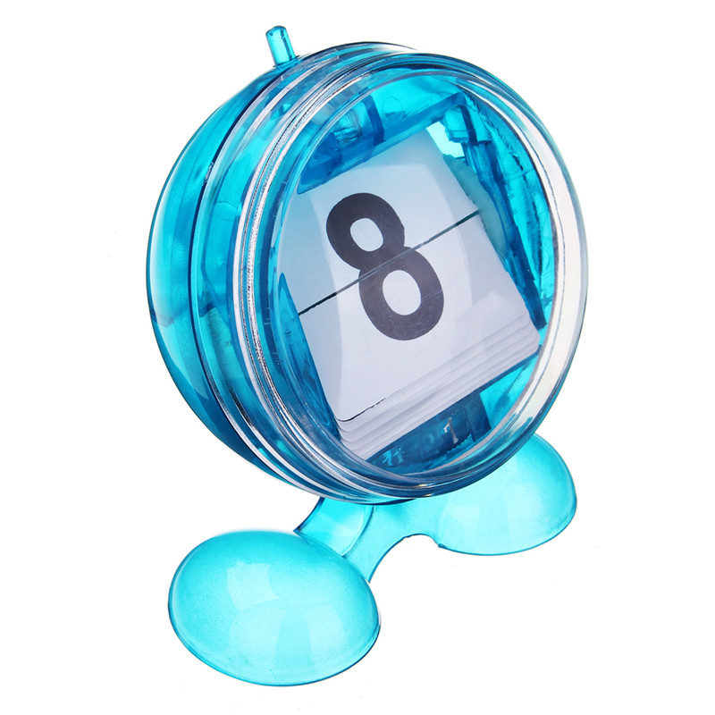 Round Blue Desktop Manual Mini Flip-page Calendar ... – Vicedeal