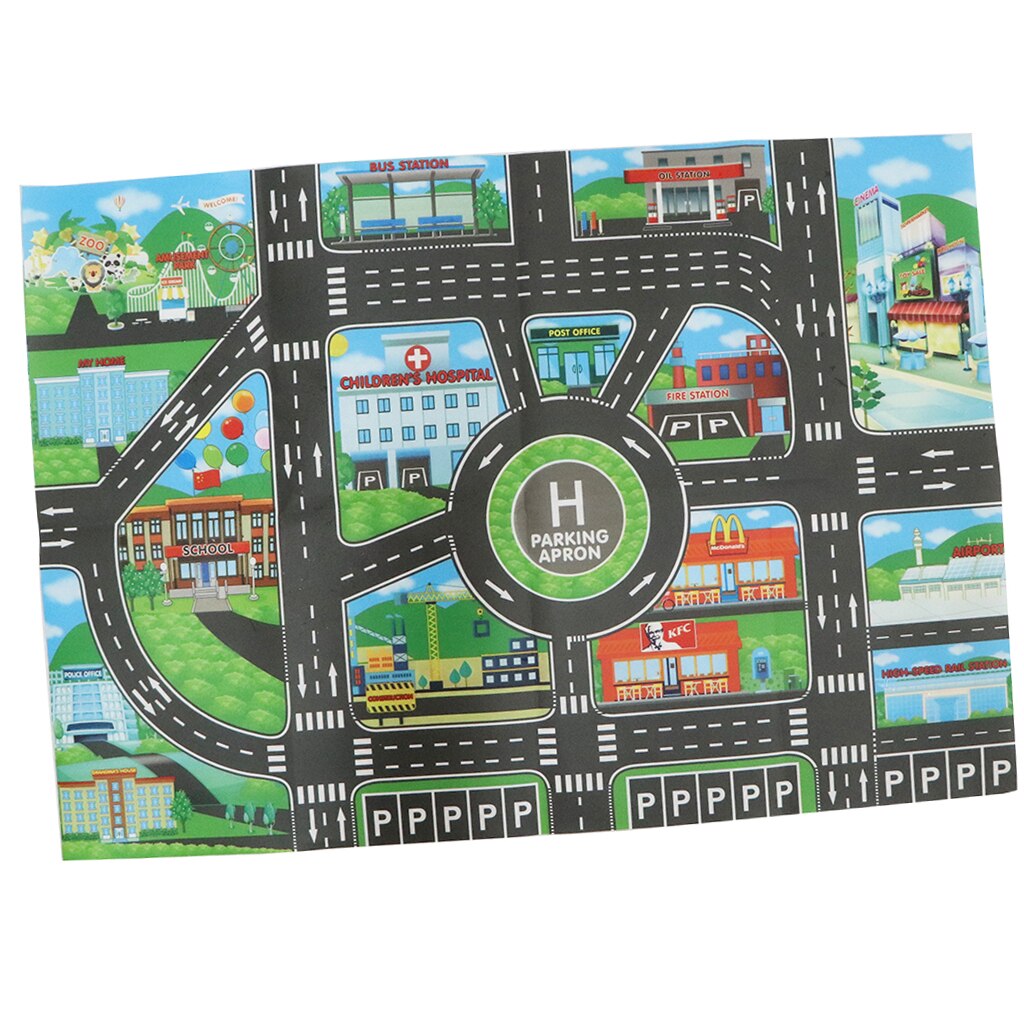City Traffic Road Play Mat for Car Train Toy Baby ... – Grandado