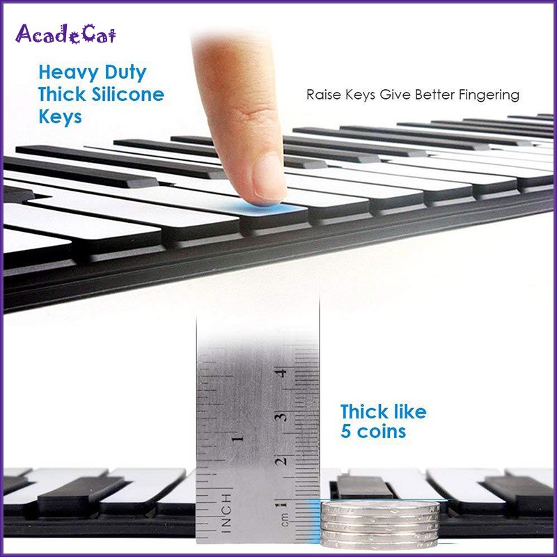 Roll Up Piano 49 Keys Silicone Portable Foldable C... – Grandado