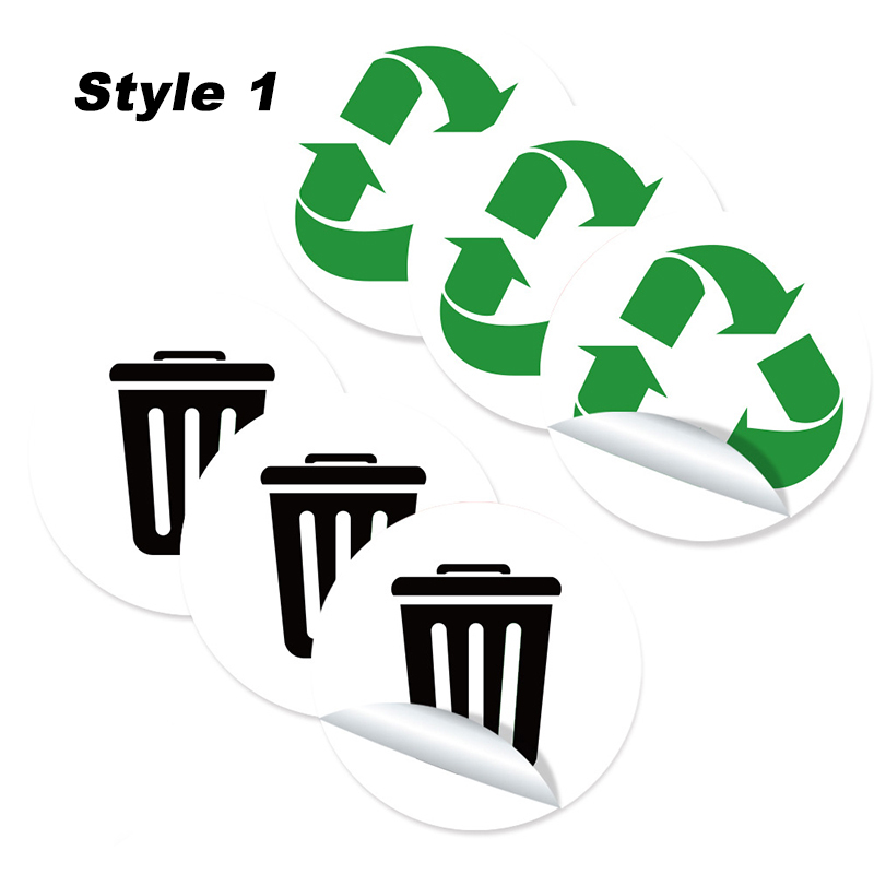 6pc Trash Bin Classification Sticker Home Self-adh... – Vicedeal