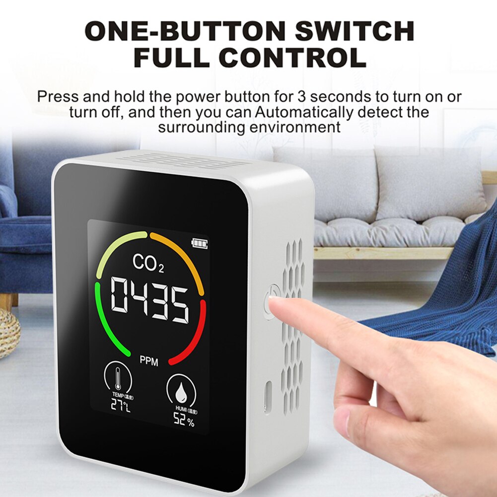 Indoor CO2 Detector Multifunctionele Thermohygrome... – Vicedeal