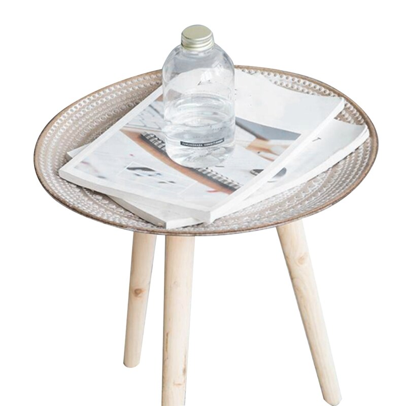 Wood Coffee Table Round Table Bed Sofa Side Table ... – Grandado