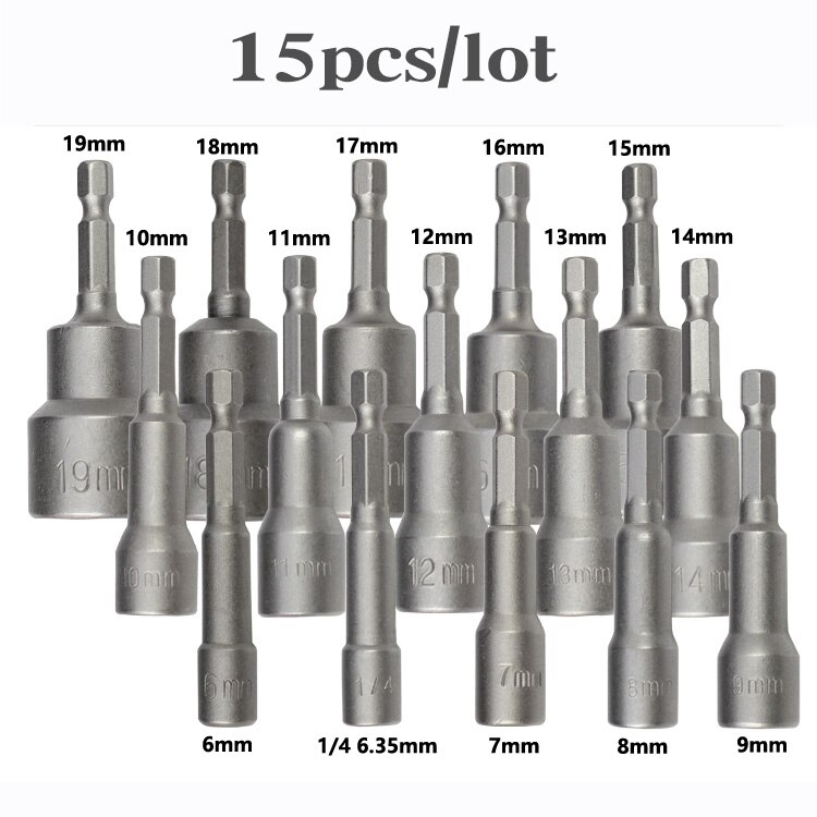 6mm-19mm impact Socket Magnetic Nut Screwdriver 1/... – Grandado