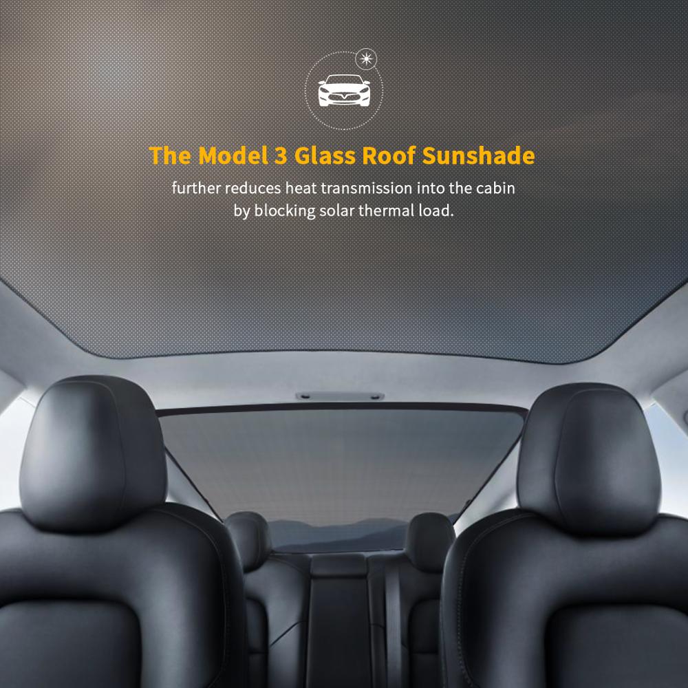 Parasol de techo de cristal de 2 uds. Para Tesla m... – Grandado