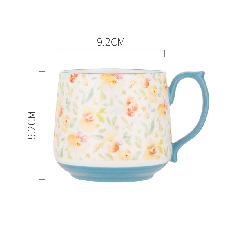 Ins Mug Personality Girl Floral Pot-bellied Cup Cu... – Vicedeal