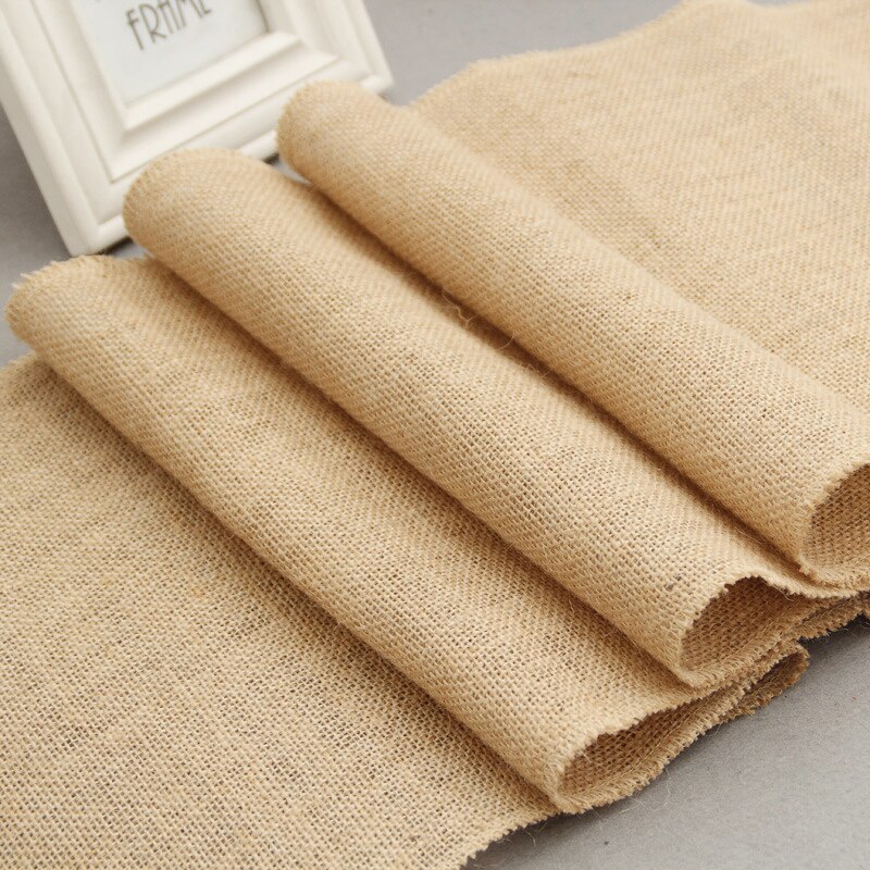 Jute Table Runner Retro Burlap Natural Jutes for C... – Vicedeal