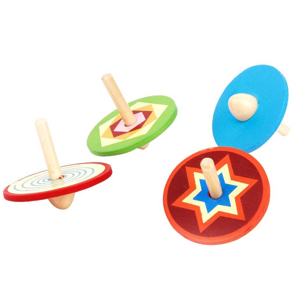 Traditional Classic Small Wooden Play Spinning Top... – Grandado