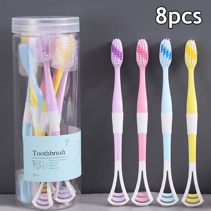 8Pcs Tongue Cleaner Scrapers Toothbrush Ultra Soft... – Grandado