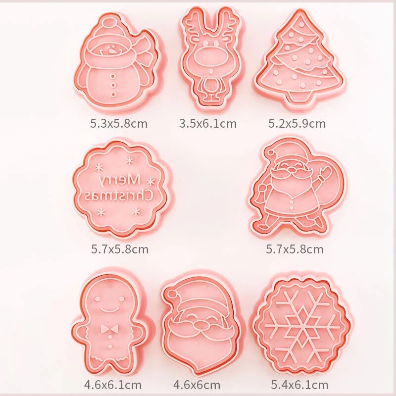 8Pcs/Set DIY Cookie Cutter 3D Biscuits Mold Christ... – Vicedeal