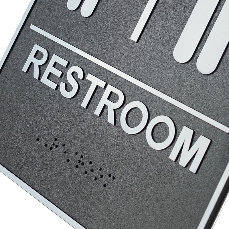 6" X 9" Restroom Signs Door Plate Toilet Sign WC B... – Grandado