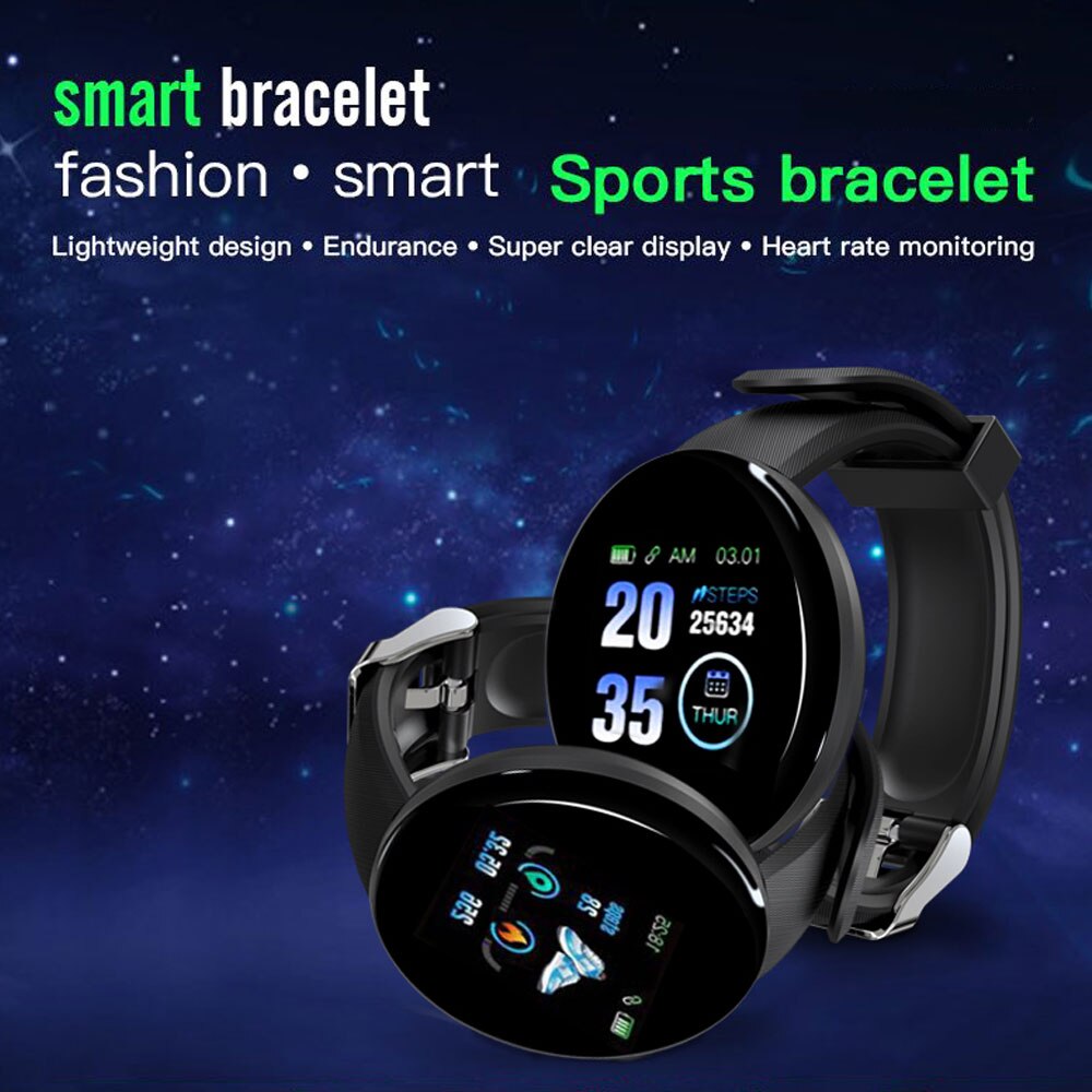 Reloj inteligente D18 con Bluetooth, pulsera intel... – Vicedeal