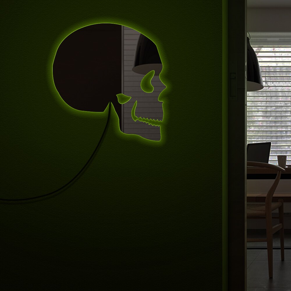Skull Head Wall Mirror Day of The Dead Skeleton He... – Grandado