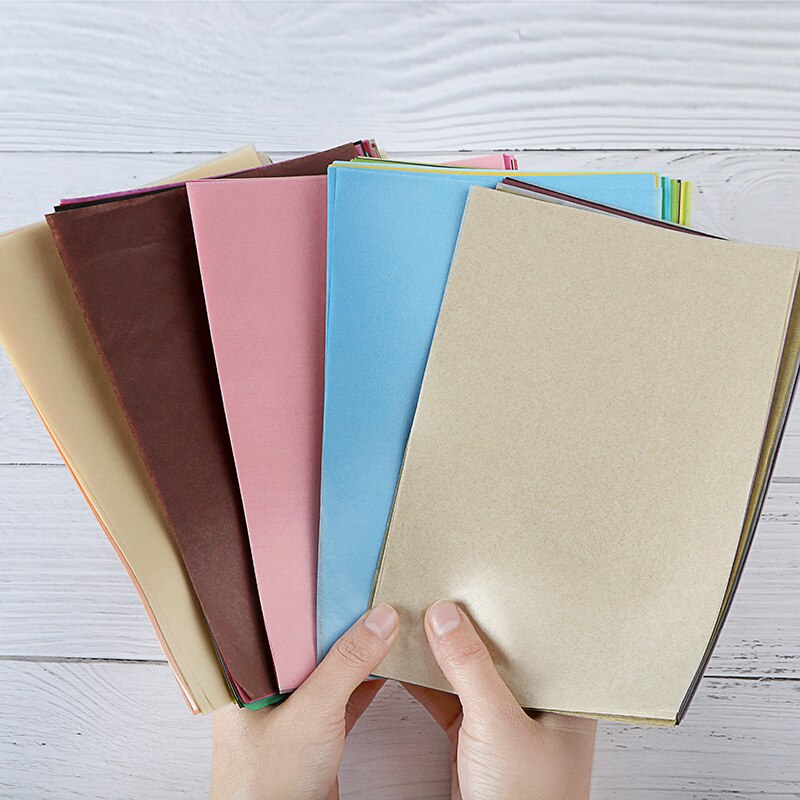 Papel de seda colorido, 21x14cm, A5, 100 hojas/bol... – Grandado