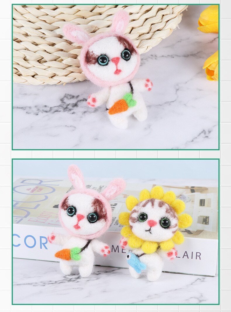 Finished product Wool Felt Needle Poked Animal Rab... – LovingPrices