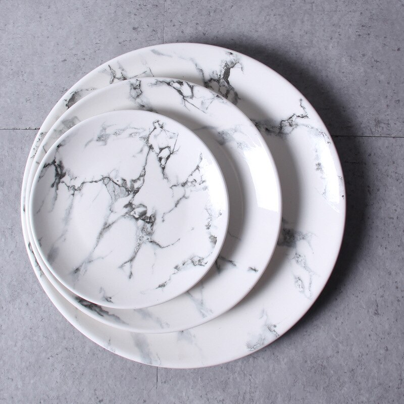 Scandinavian Ceramic Marble Dishes Plates Cups Cof... – Vicedeal
