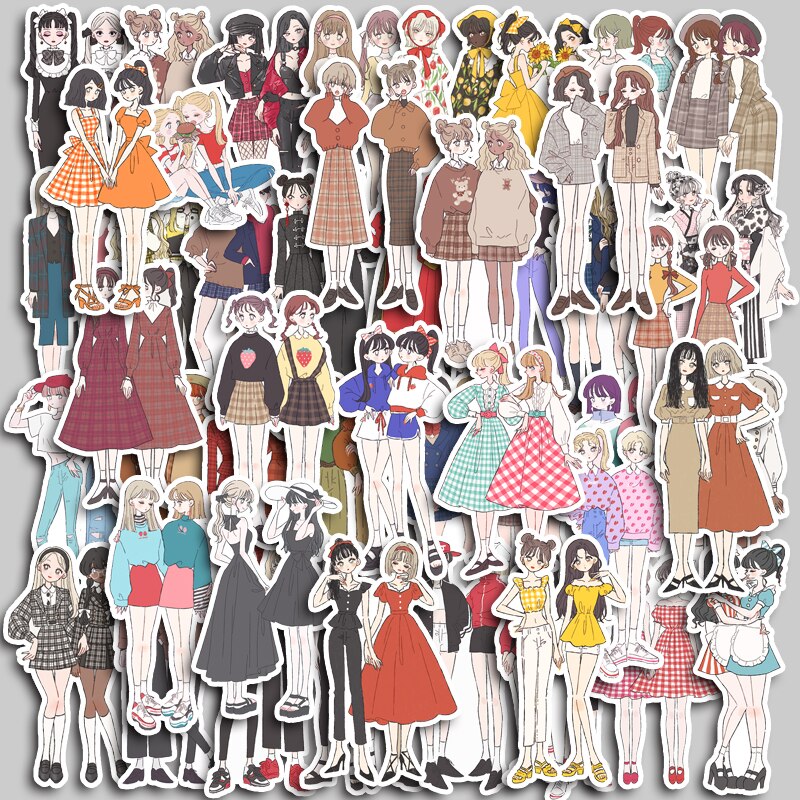 50PCS Cute Girlfriends Series 03 Stickers DIY Scra... – Grandado