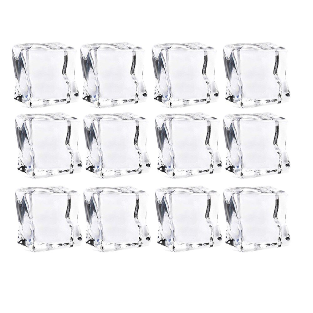 48 Pcs 20mm Simulation Ice Cubes Ornament Reusable... – Grandado