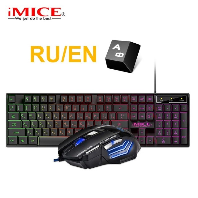 Gaming Keyboard And Mouse Gamer Backlit Keyboard M... – Vicedeal