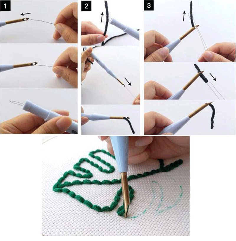 DIY Flower Punch Needle Embroidery Kit Punch Needl... – Grandado DIY Flower Punch Needle Embroidery Kit Punch Needl... – Grandado