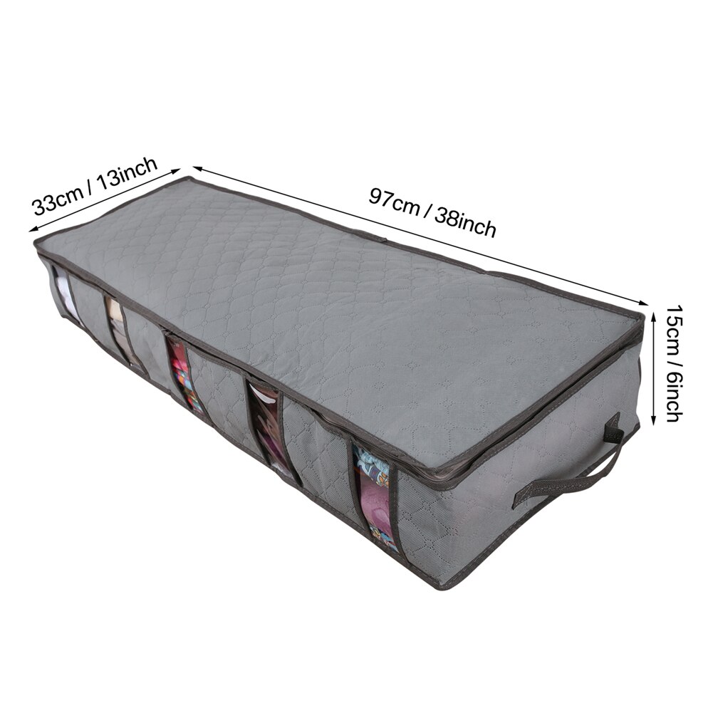 2Pcs 5 Sections Under Bed Storage Bag Dustproof Or... – Grandado
