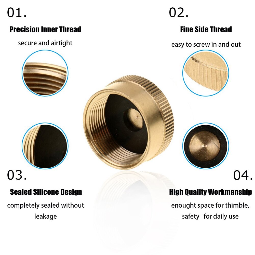 Solid Brass Refill 1LB Propane Gas Bottle Cylinder... – Grandado