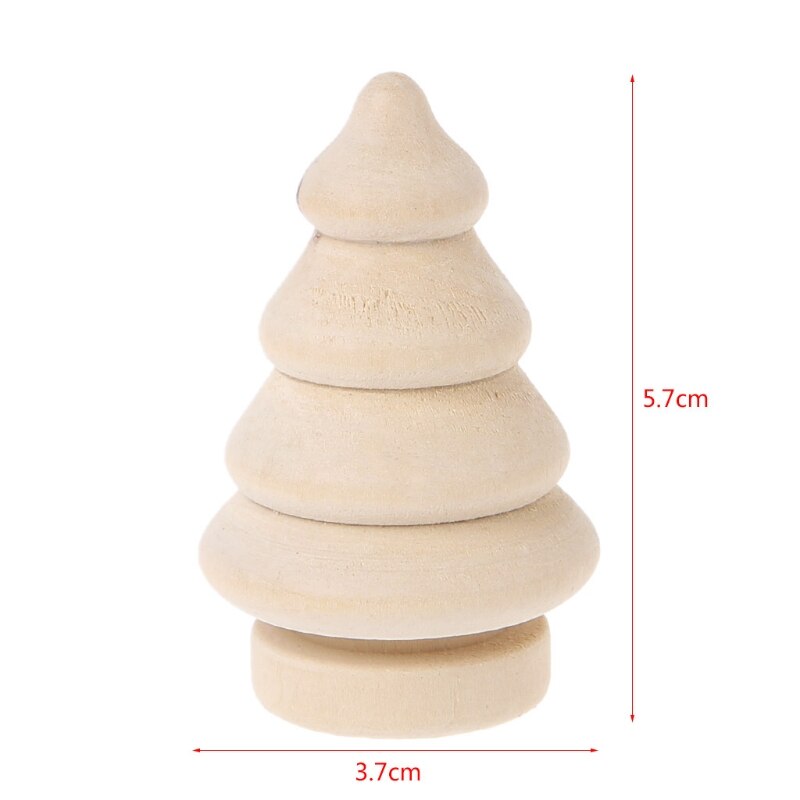 10Pcs Unfinished DIY Wood Peg Doll Christmas Tree ... – Grandado