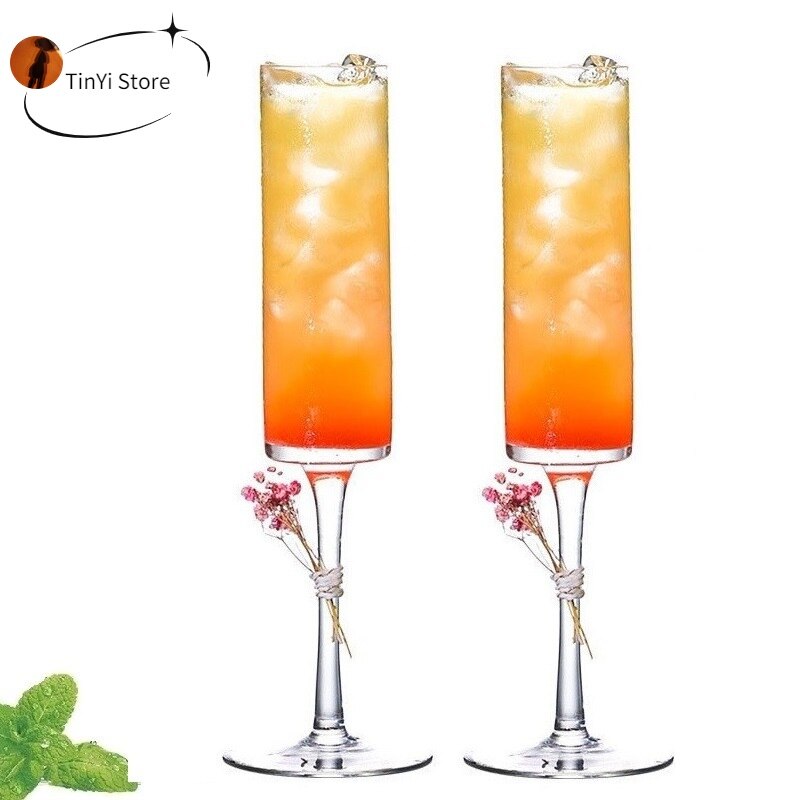 180ml Pop 1-3PCS Cylindrical Champagne Glass Bubbl... – Vicedeal