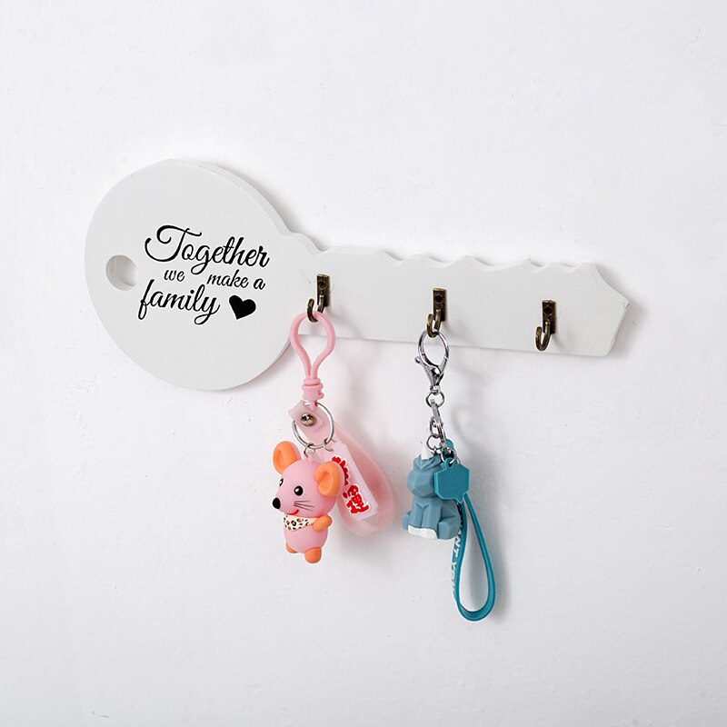Retro Houten Muur Mount Haak Sleutelhouder Key Sha... – Vicedeal