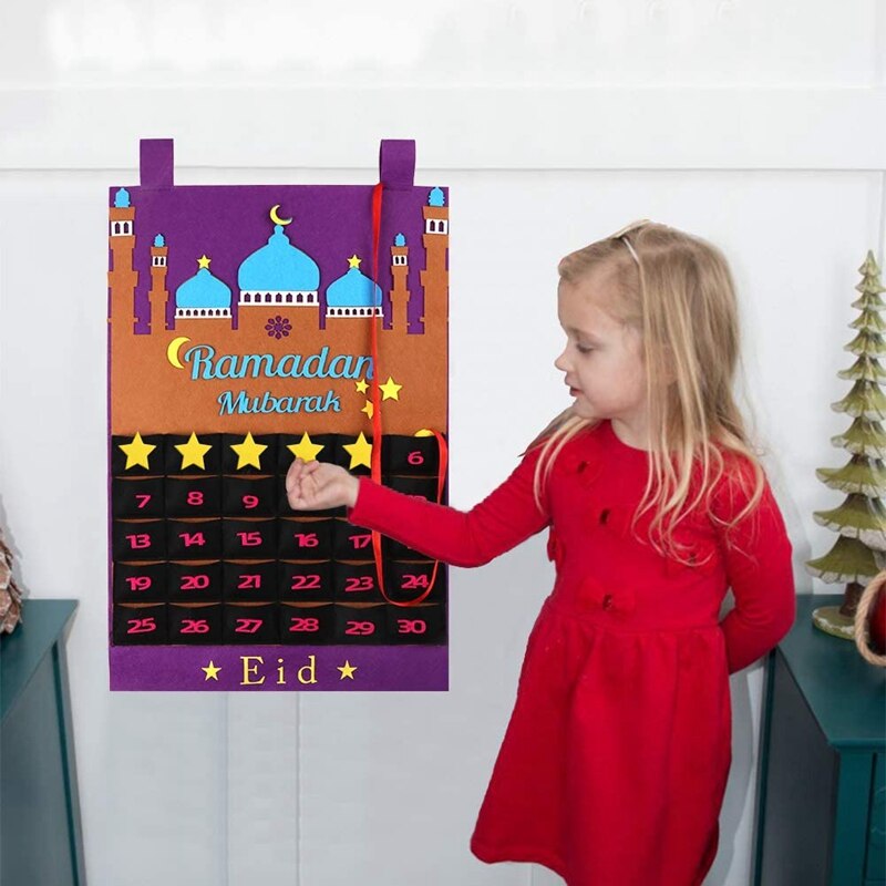 Ramadan Calendar Eid Mubarak Hanging Countdown Cal... – Vicedeal