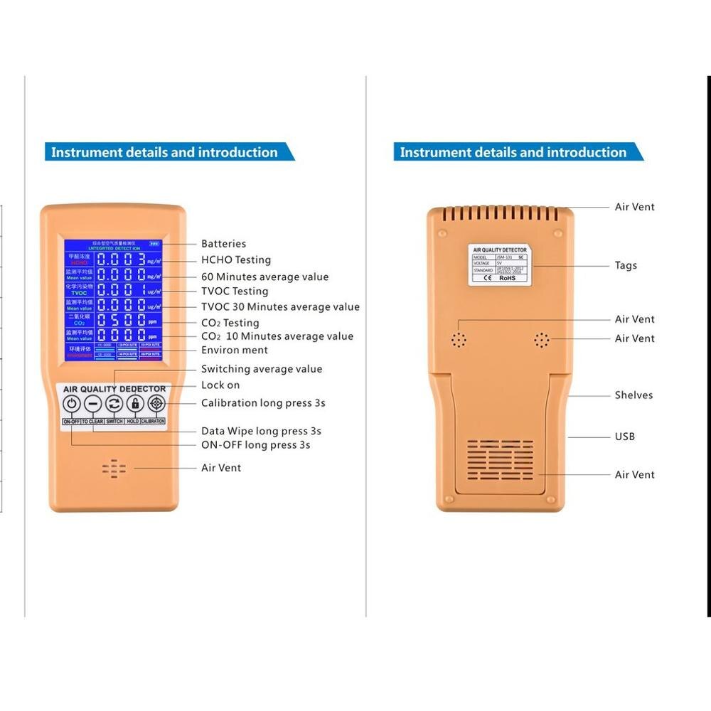 Handheld Air Detector 131SC Formaldehyde Detector ... – Grandado